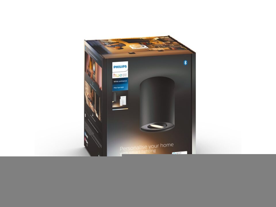 Shop Philips Hue White Ambience Pillar Spotlight - Single - Black in ...