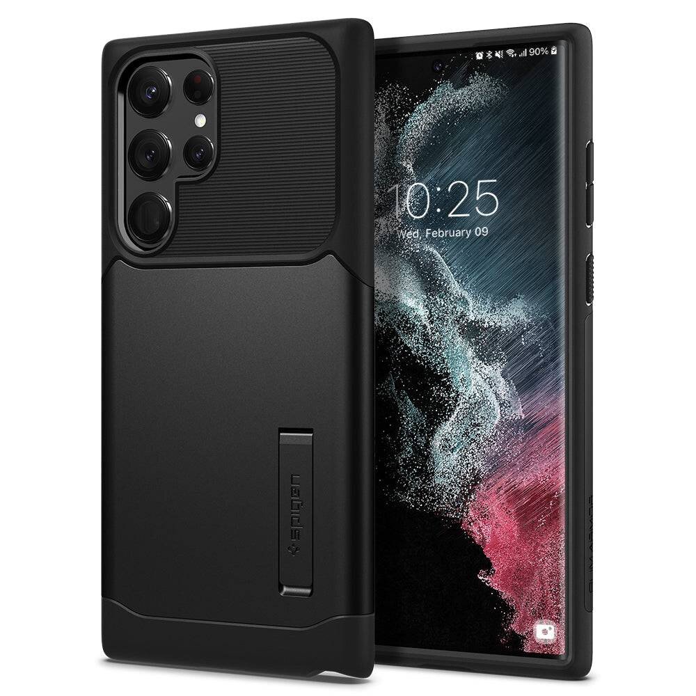 Shop Spigen Galaxy S22 Ultra 5G Case Slim Armor - Black in UAE - Tejar ...